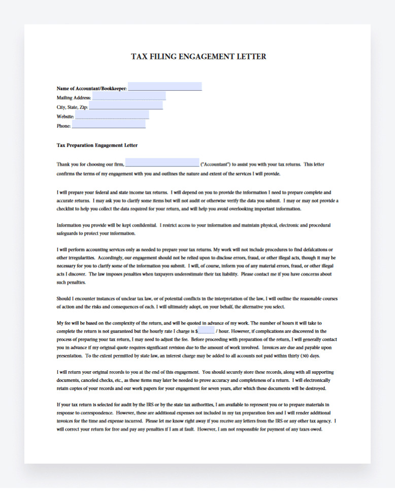 How to create a tax return letter for clients: examples and template - Blog
