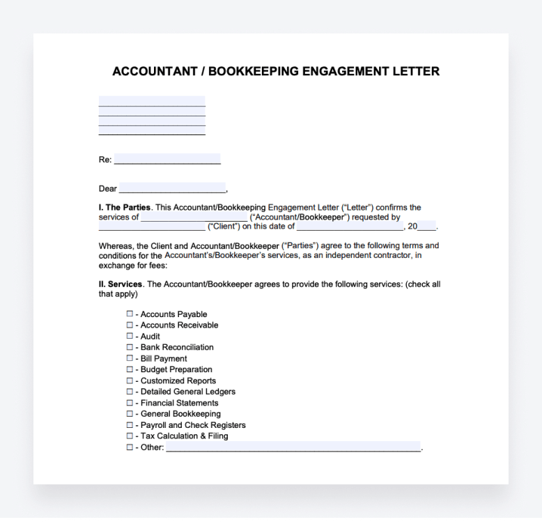 Free bookkeeping engagement letter template: samples & best practices ...